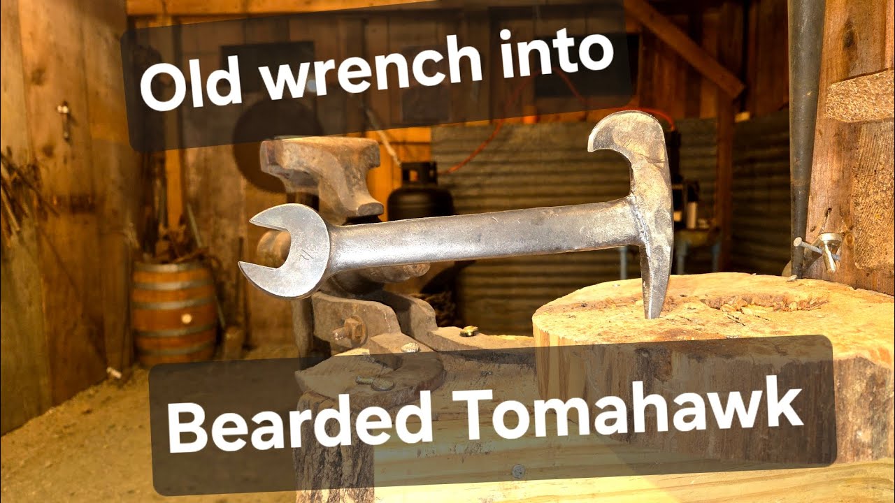 Instruction: Forge a wrench tomahawk #blacksmithing #repurpose - YouTube