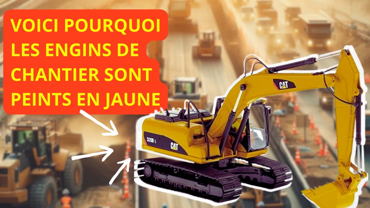 VOICI POURQUOI LES ENGINS DE CHANTIER SONT PEINTS EN JAUNE! - YouTube