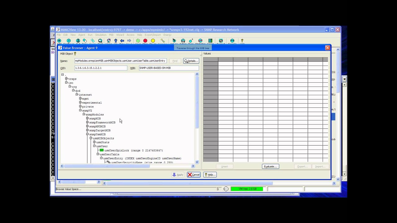 MIMIC SNMP Simulator: SNMPv3 USM configuration with Enterpol - YouTube