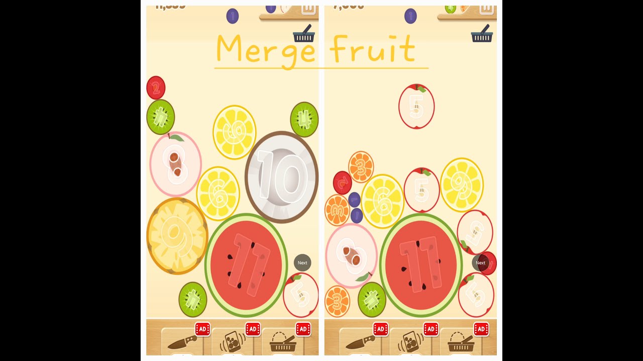 MERGE FRUIT ANDROID GAME|TOP IN THE WORLD | SAMSUNG GAME |GAMEPLAY ...