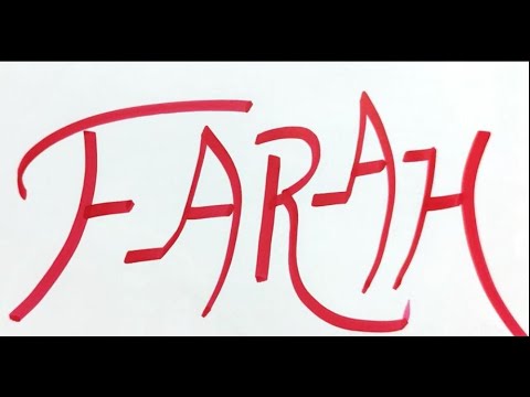 İsimleri Güzel Yazı ile Yazma | Kaligrafi | Kaligrafi ile İsim Yazımı | Brush Pen | FARAH