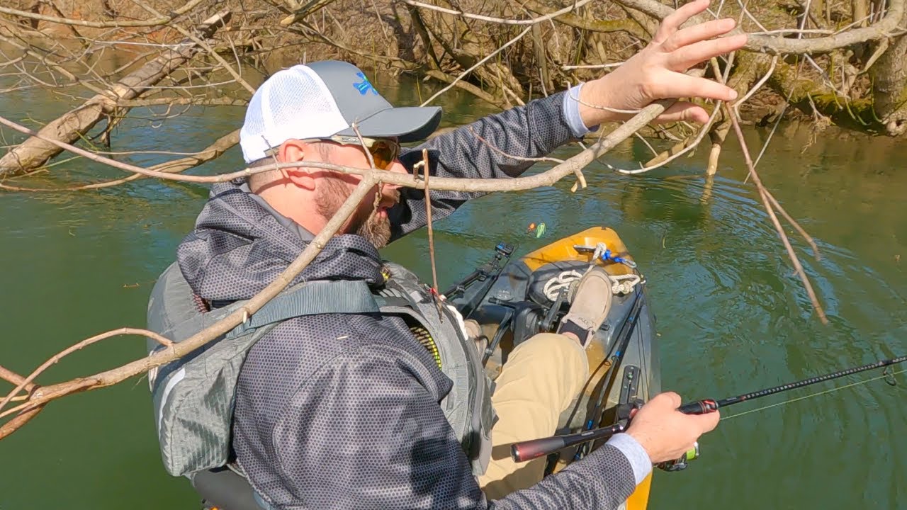 Winter Fishing in Fast River Current - POBSE