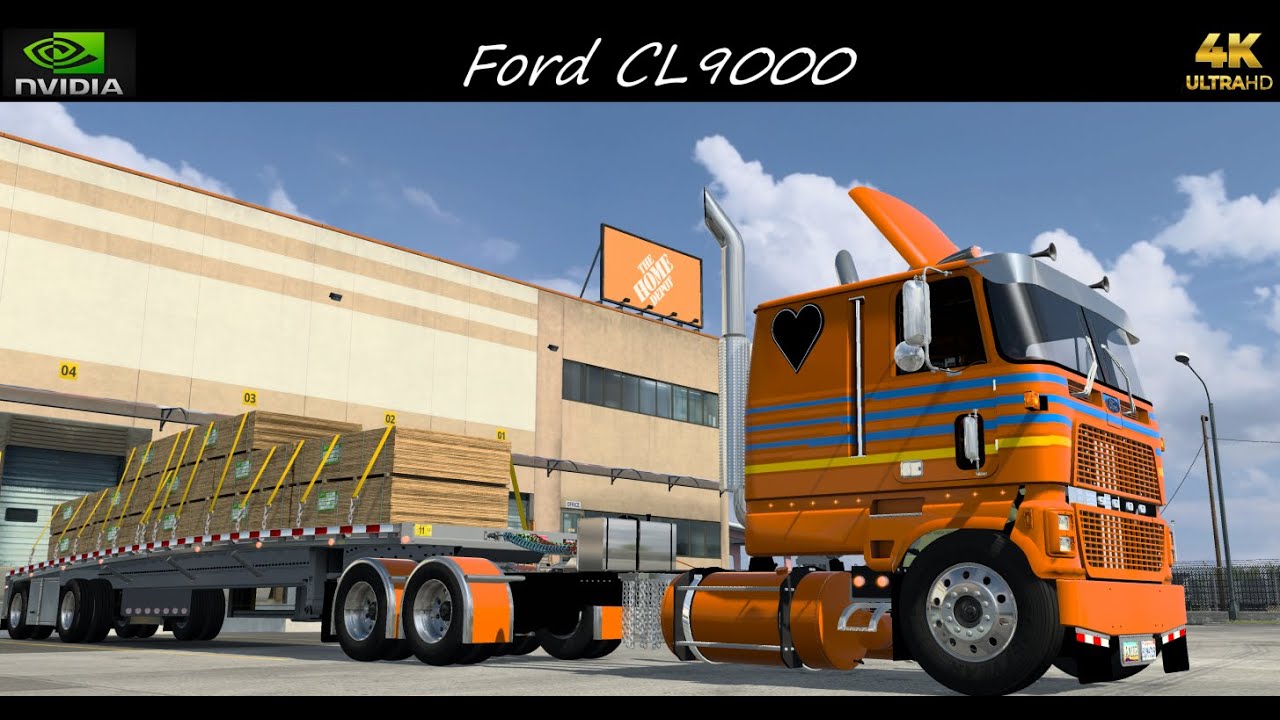 *Ford CL9000*Reitnouer Flatbed* Plywood Haul Oklahoma City to Ardmore ...