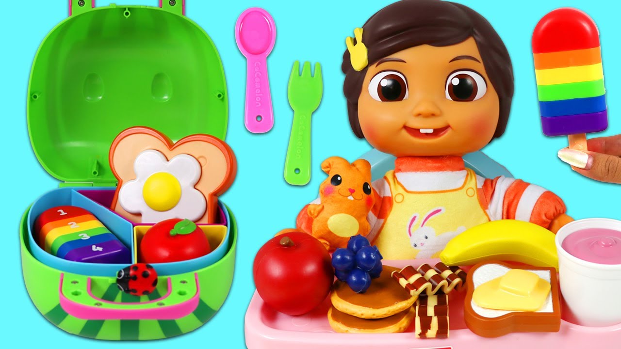 Cocomelon Nina Gets Ready & Packs Bento Lunch Box for School! - YouTube
