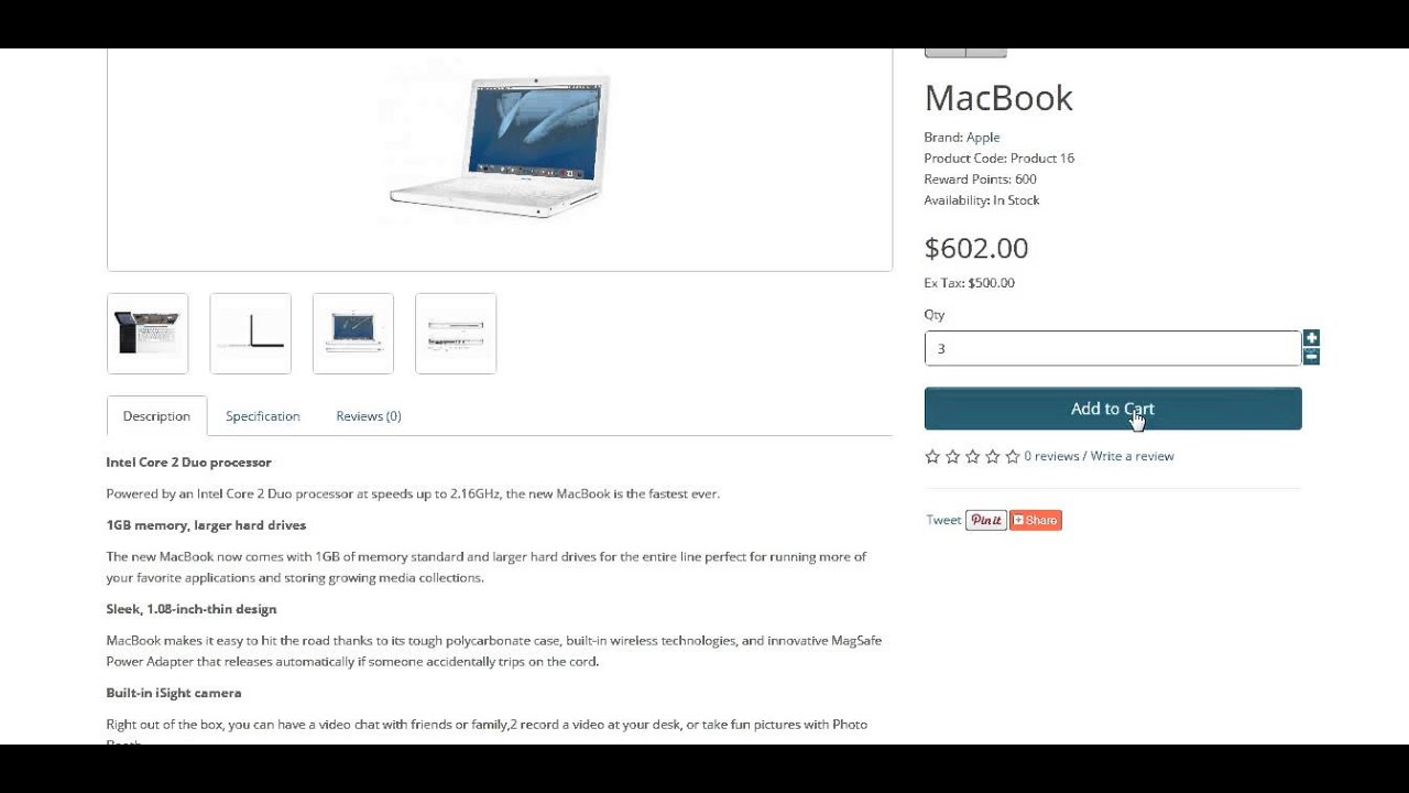 Plus Minus Quantity for Product - OpenCart - YouTube