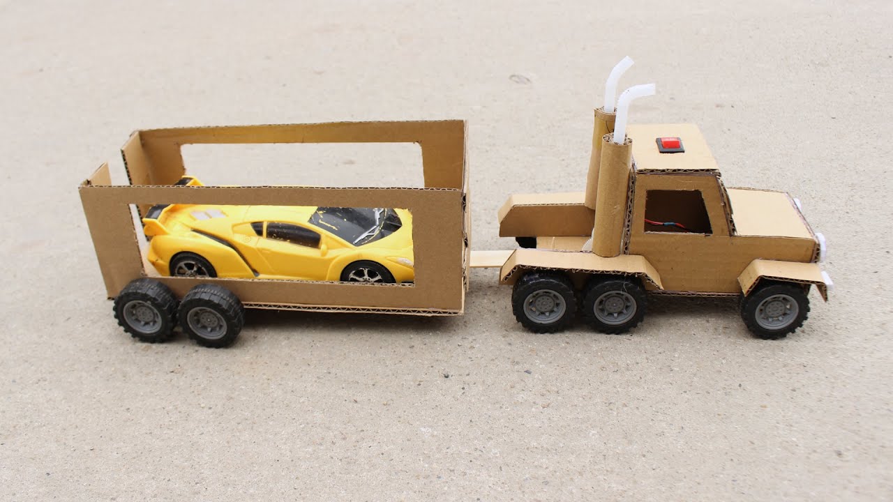 How to make Powered Car from Cardboard - Amazing DIY Cardboard Toy ...