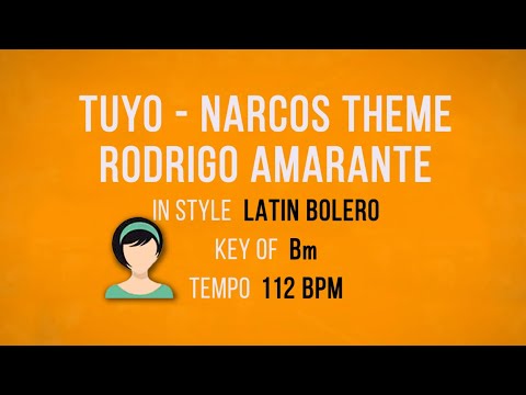 Tuyo – Narcos Theme – Rodrigo Amarante - Karaoke Female Backing Track