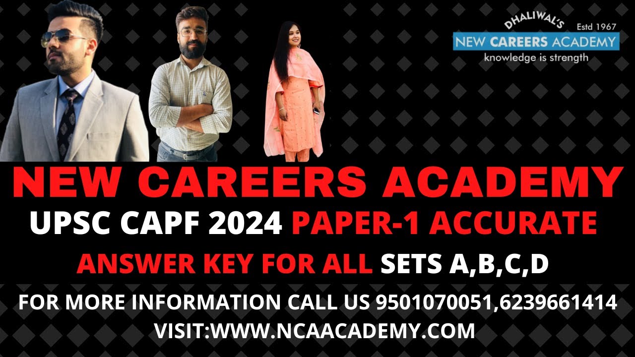 UPSC CAPF 2024 Paper 1: Comprehensive Answer Key with Detailed ...