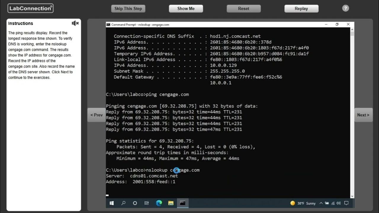 Software Lab Simulation 13-2: Verifying TCP IP Settings - YouTube