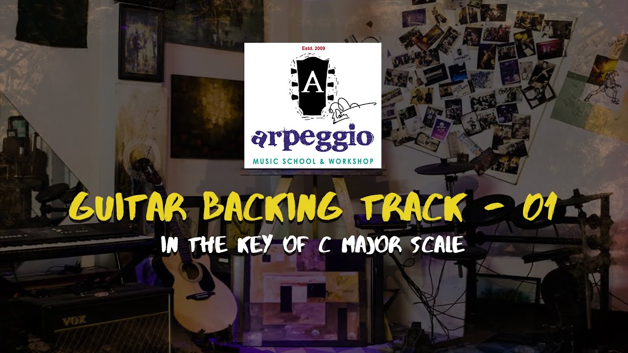 Backing track on C | Guitar solo practice | Jam track | Arpeggio ...