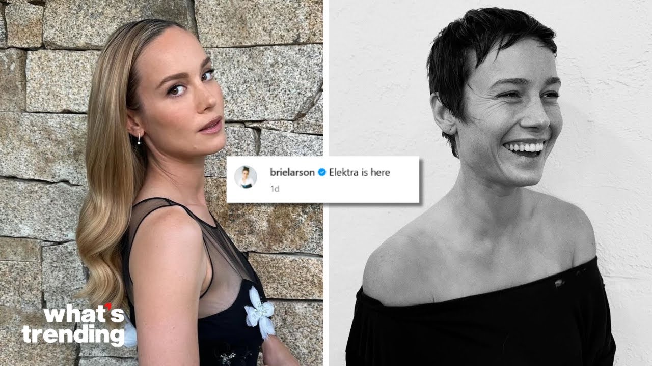 Brie Larson's BOLD Pixie Cut for 'Elektra' Role IGNITES Online Frenzy ...