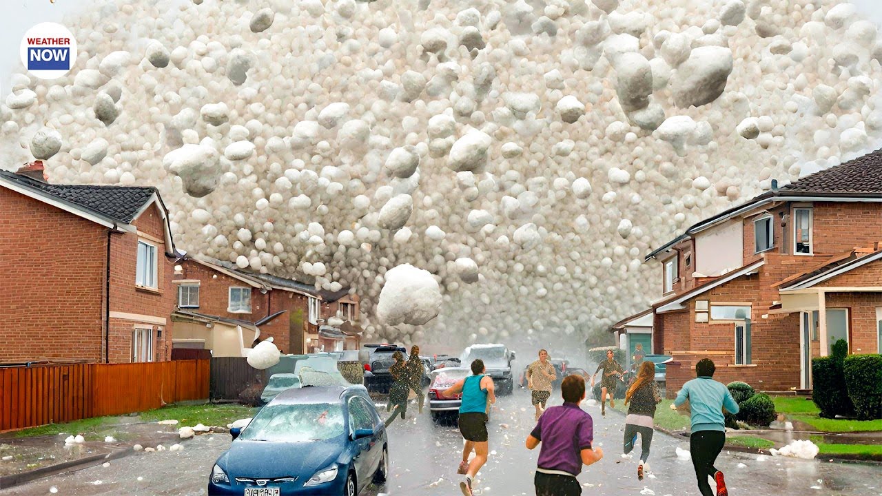 Shocking Giant Hail Storm Broken Houses and Cars Caught on Camera - YouTube