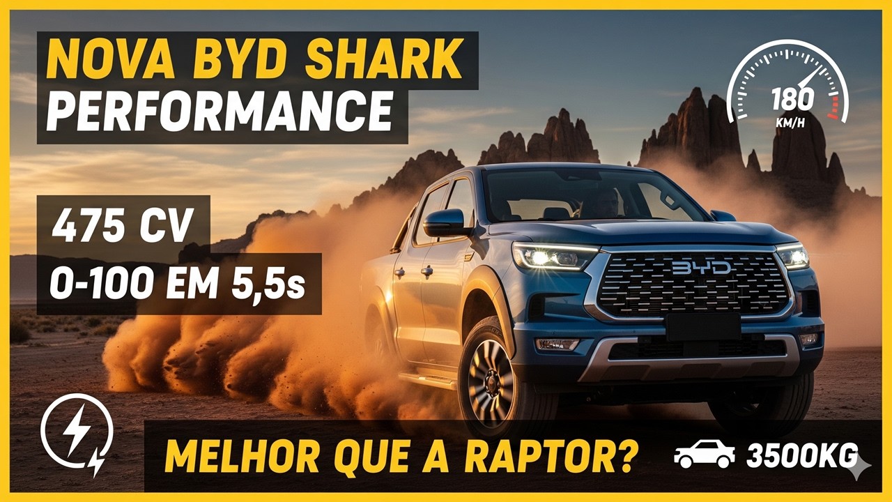 BYD Shark 475 CV é MAIS RÁPIDA que a Ranger Raptor! - YouTube