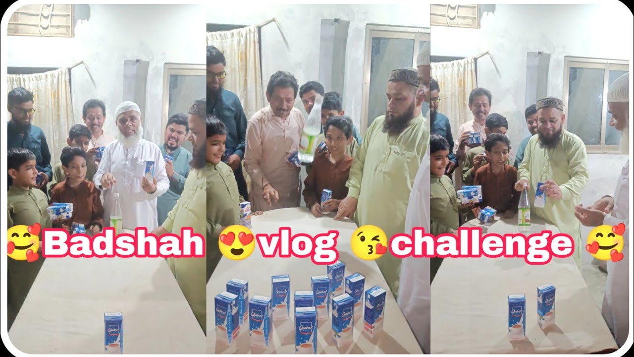 qudrat milk challenge - bottle flip challenge -badshah vlog challenge ...