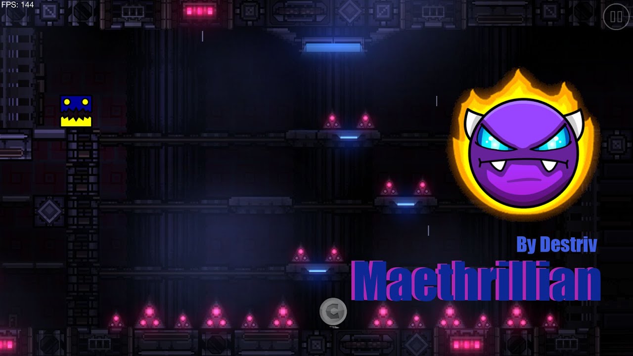 (Demon Platformer) "Maethrillian" 100% by Destriv [3 Coins] Geometry ...