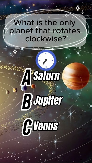 What is the only planet that rotates clockwise😲 #quiz #shorts # ...