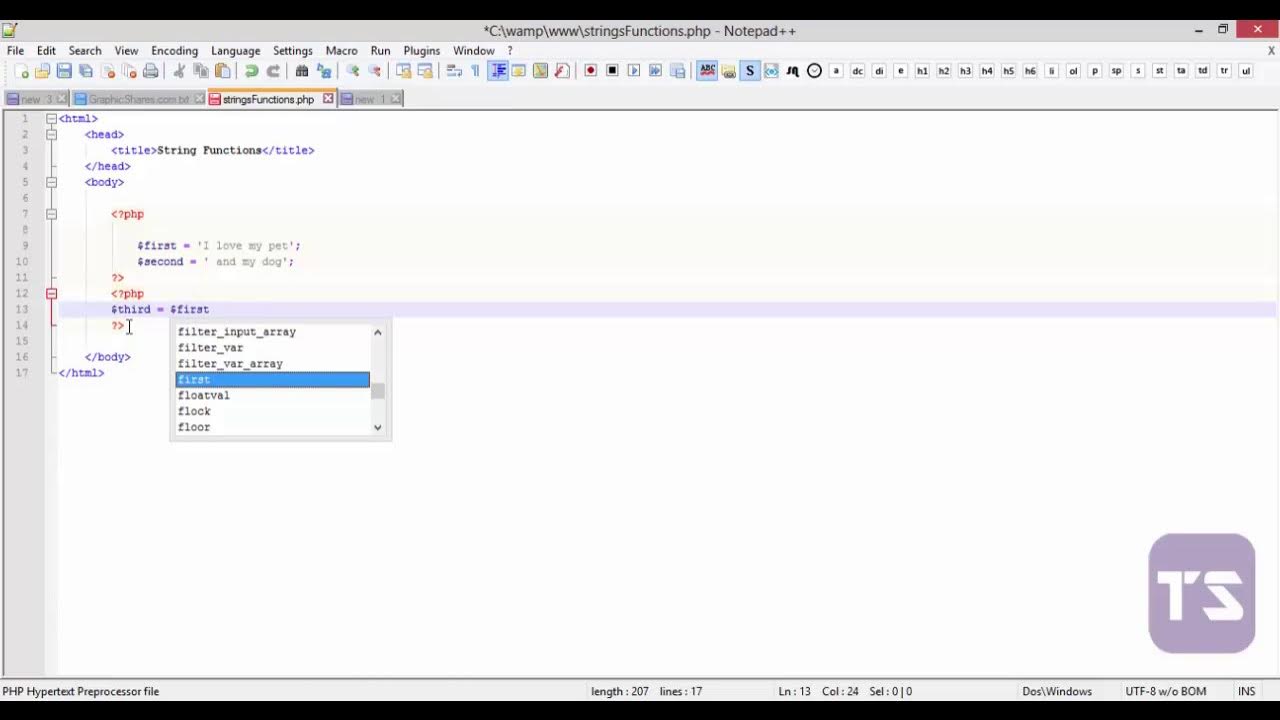 Concatenation Part 2 - Lecture 9 (PHP Tutorial) - YouTube