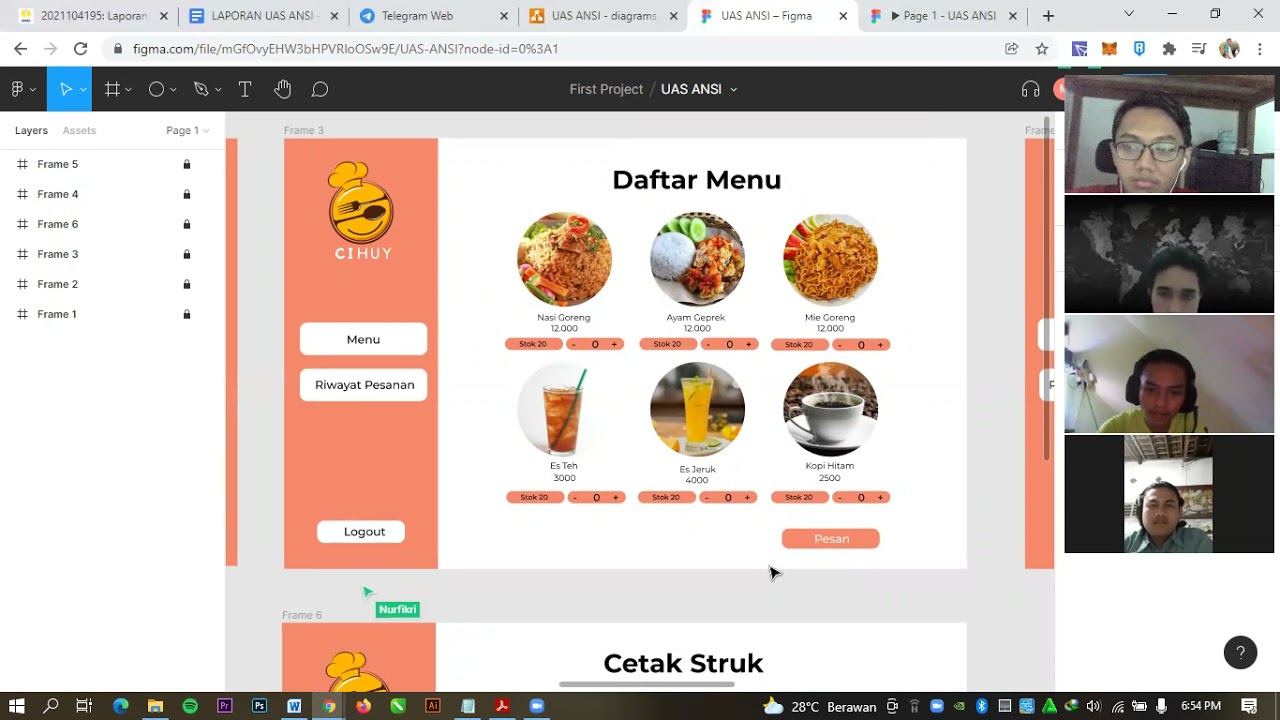 User Interface mockup Aplikasi Kasir Kedai Makan Cihuy - YouTube
