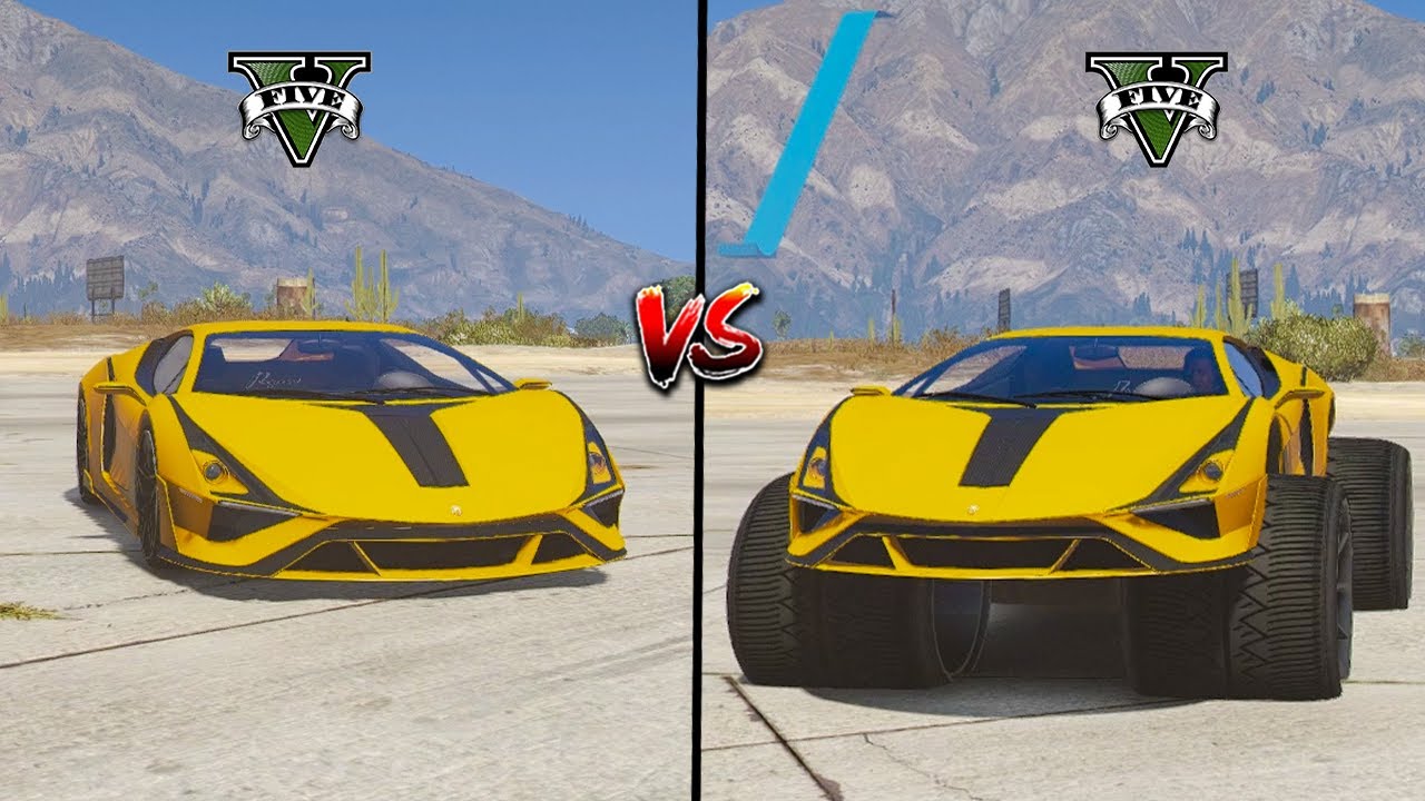 Gta 5 Normal Lamborghini Car Vs Gta 5 Monster Lamborghini Car - Which ...