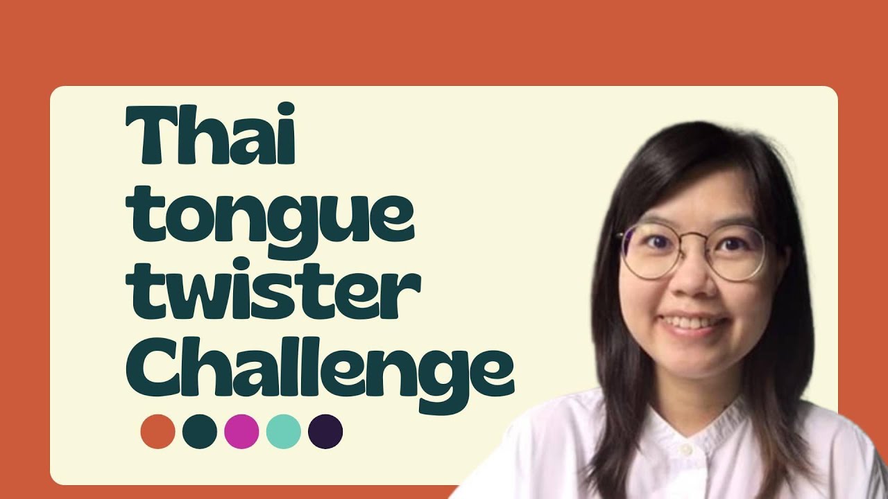 Thai tongue twister Challenge | Learn Thai - YouTube