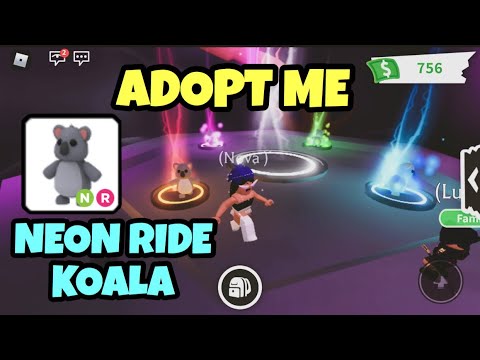 Making NEON RIDE Koala in Adopt me ROBLOX - YouTube