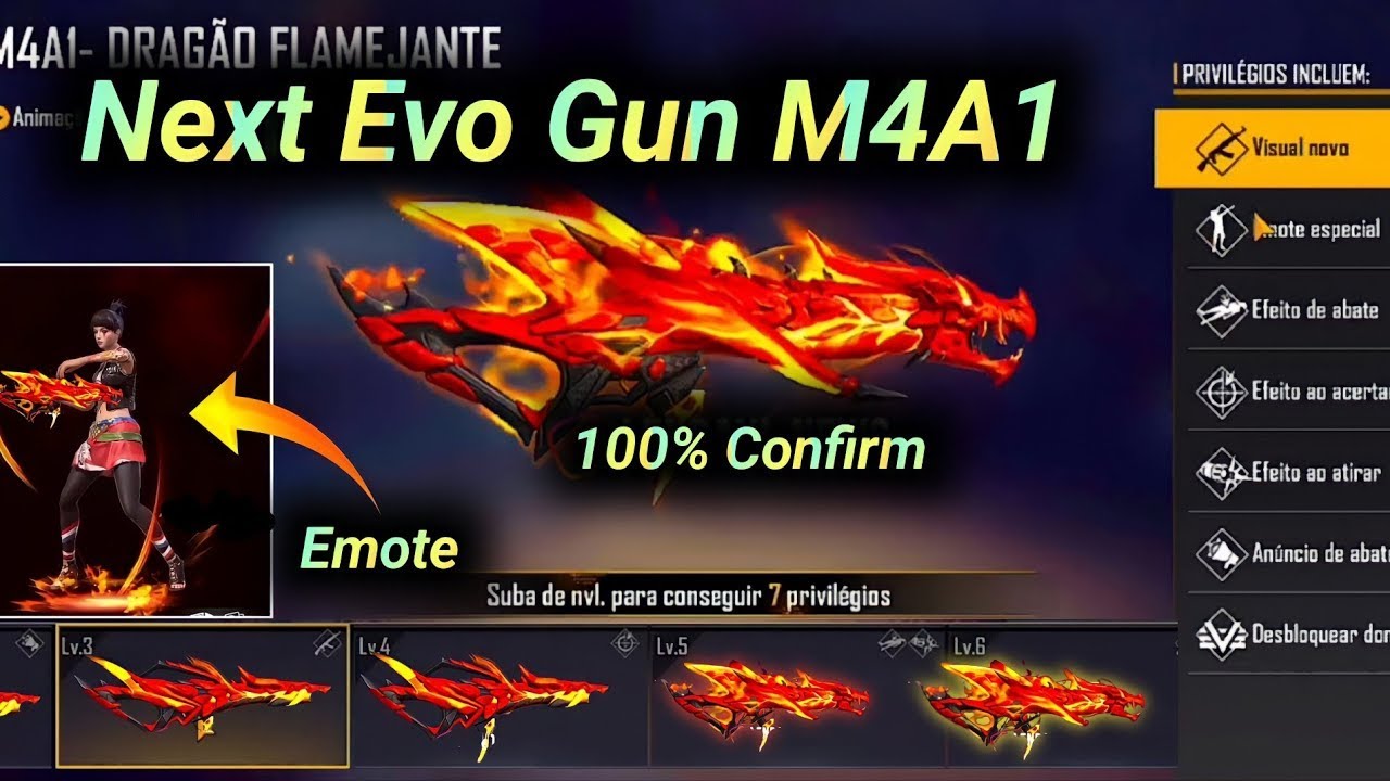 NEW EVO M4A1 FREE FIRE - YouTube