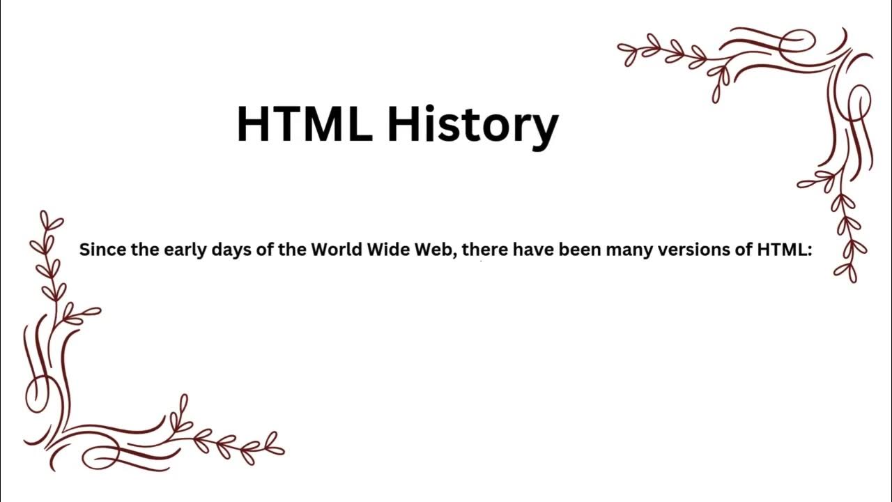 HTML Page Structure and HTML History - YouTube