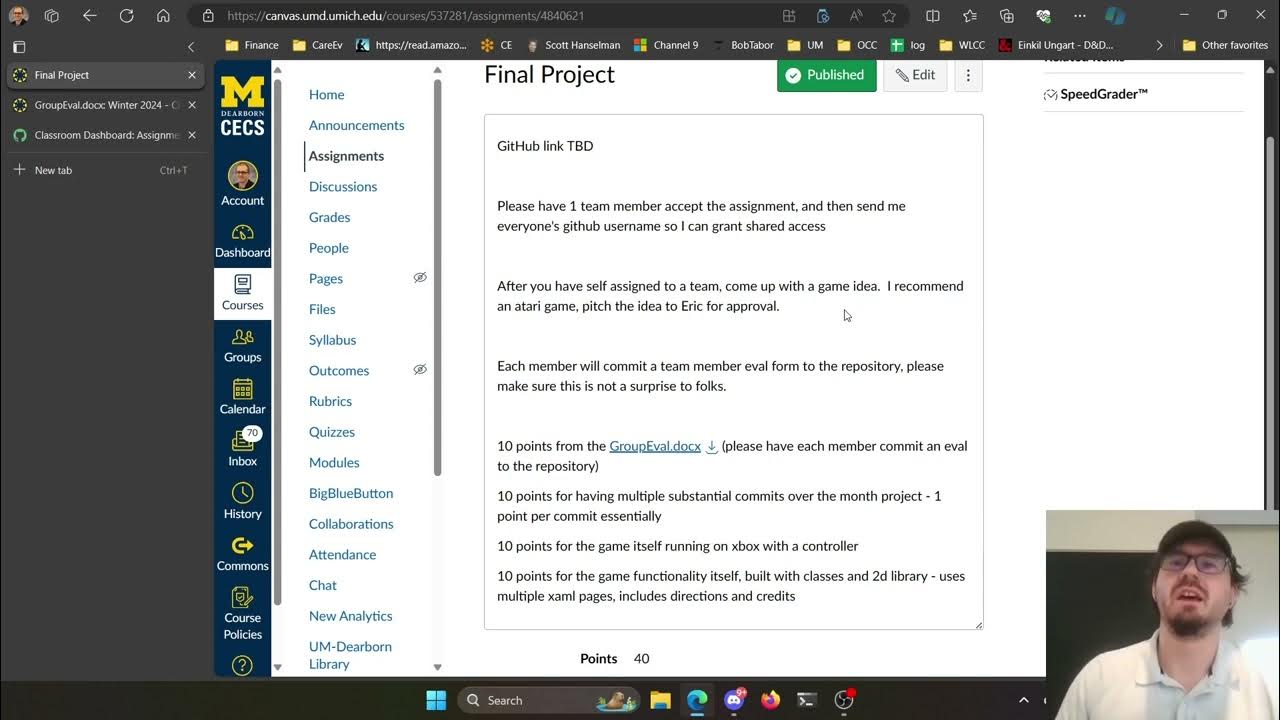 CIS 297 - C# Programming - XAML Pong part 1 - YouTube