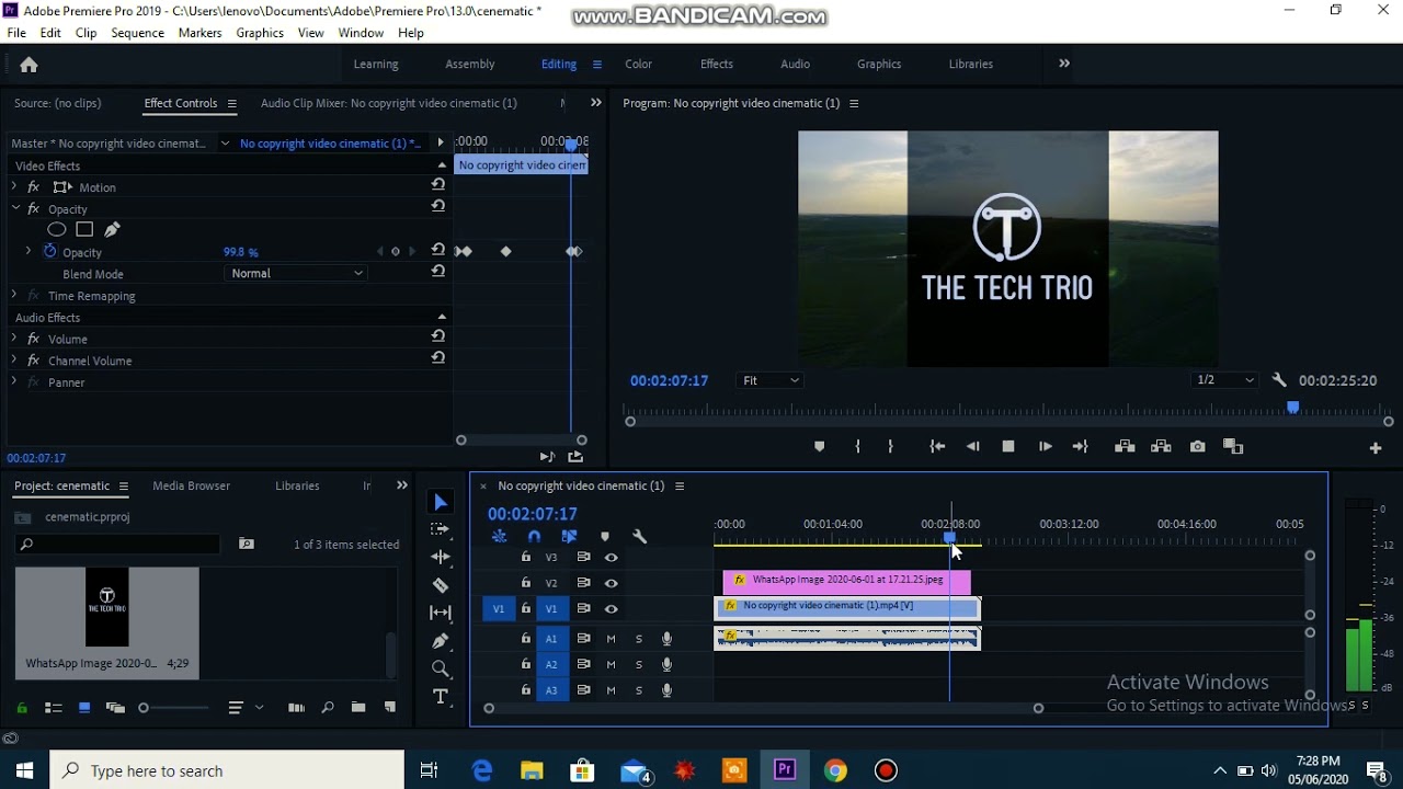 How to Fade In Out Video In Adobe Premiere Pro 2019 | Add Fade In and ...