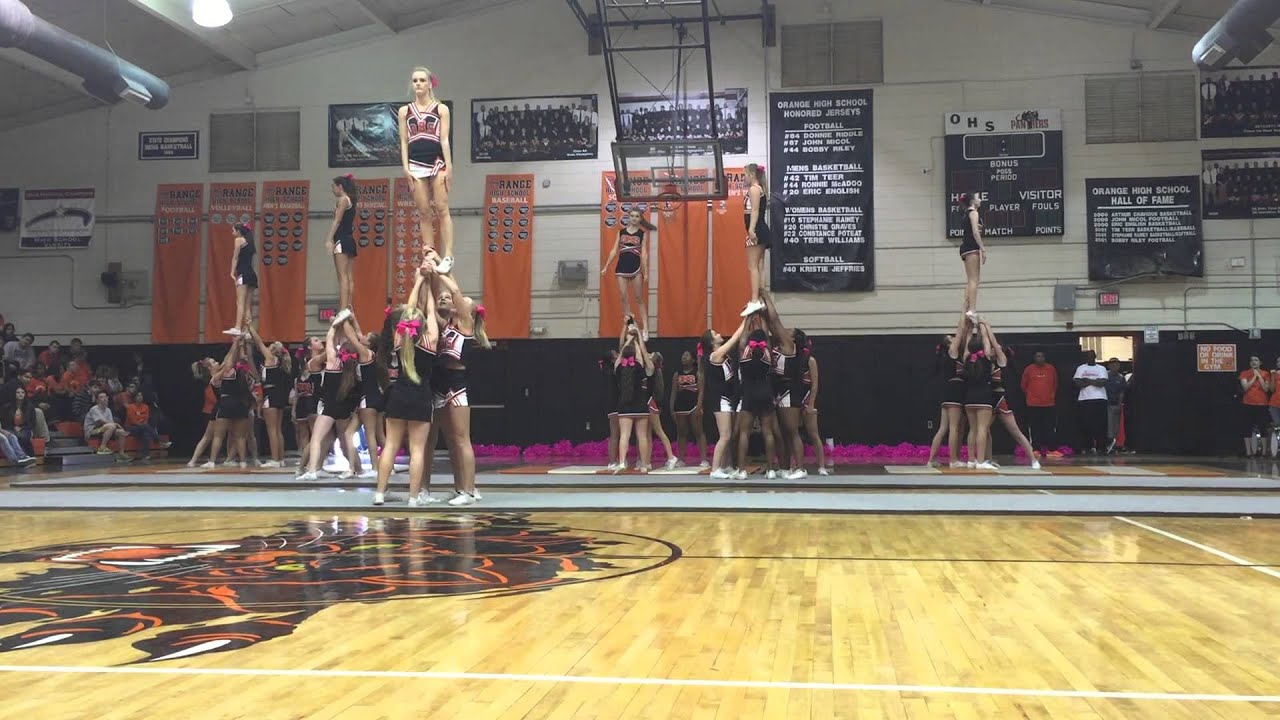 Orange High School Varsity Cheer 2014 - YouTube