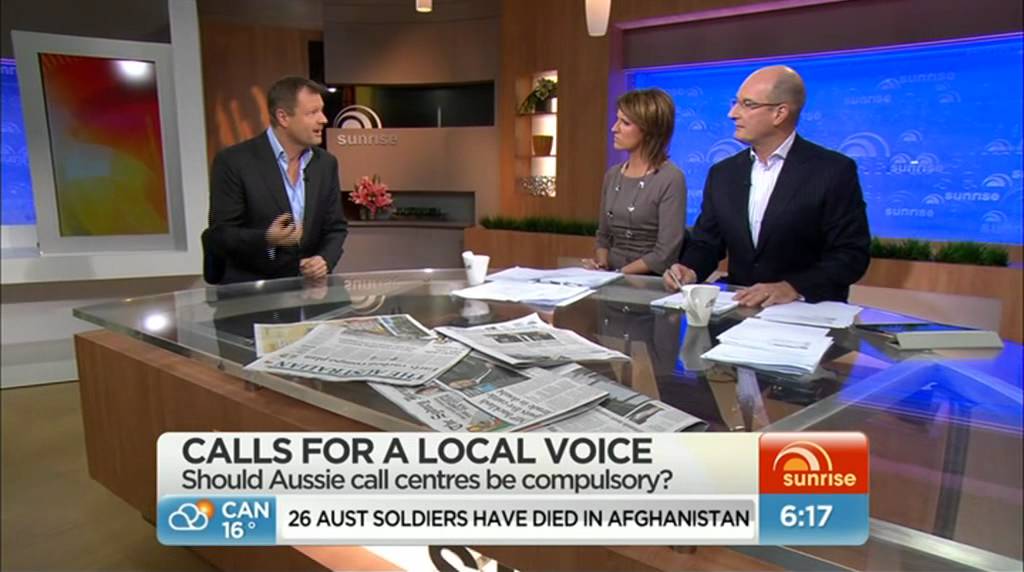 Brett Whitford Appearance on Sunrise 1 June 2011- "Call For a Local ...