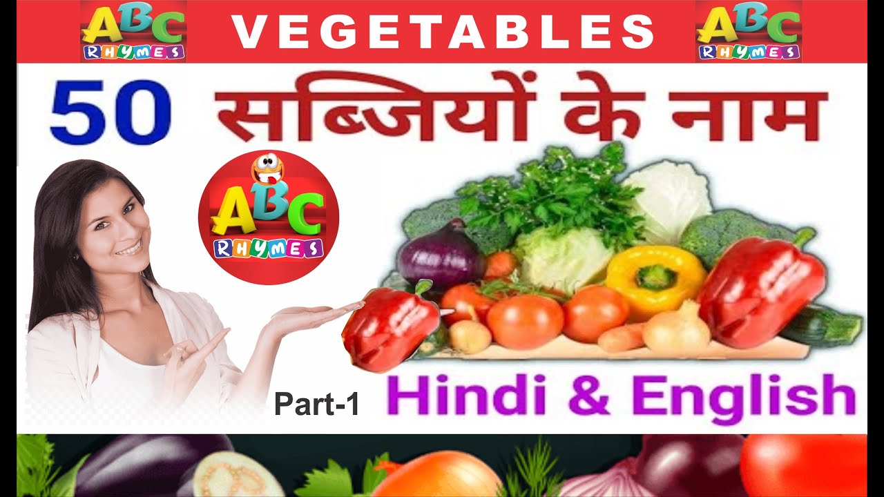 abc Rhymes Vegetable Names with Pictures | Different Types Of ...
