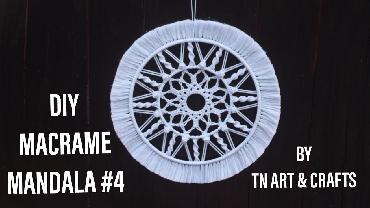 DIY Macrame Mandala tutorial #4, Step by step macrame tutorial by TNARTNCRAFTS - YouTube