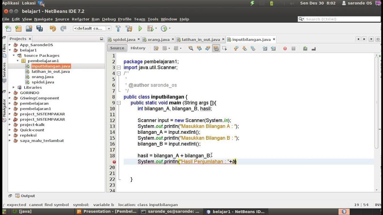 Pembelajaran Java 2 Latihan 1 - YouTube