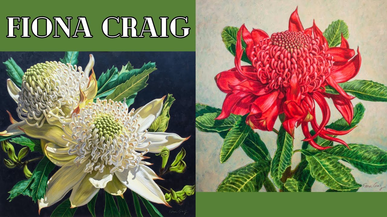 Floral paintings by Fiona Craig, Australia. - YouTube