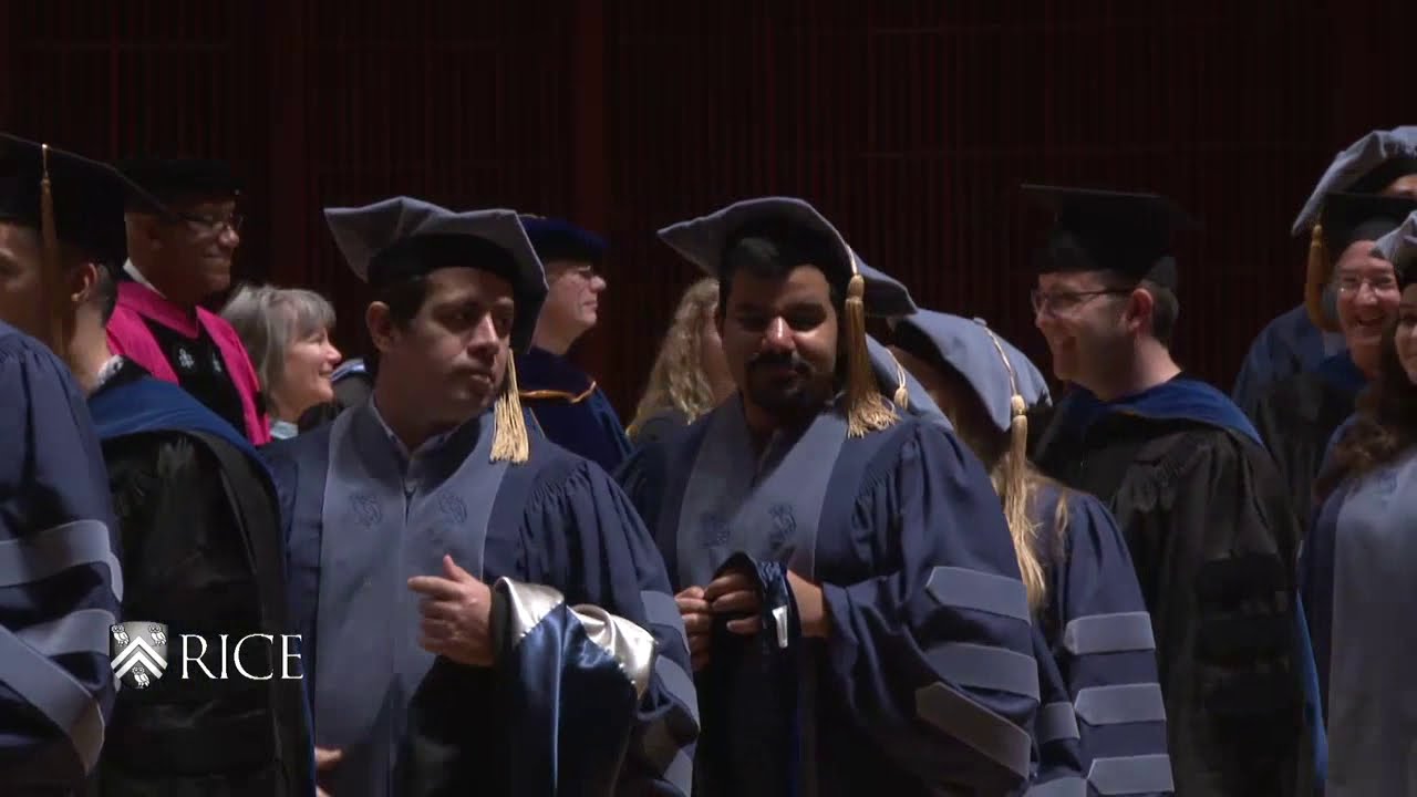 Doctoral hooding at Rice's 106th Commencement - YouTube