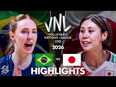 Brazil 🇧🇷 vs Japan 🇯🇵 | Quarter Final Highlights | Women's VNL 2026