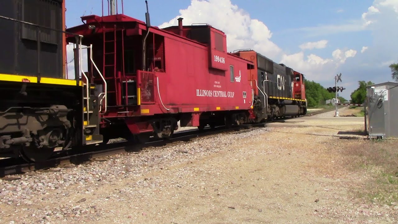 Canadian National PTC Test Train with ICG Caboose Through Genoa, IL ...
