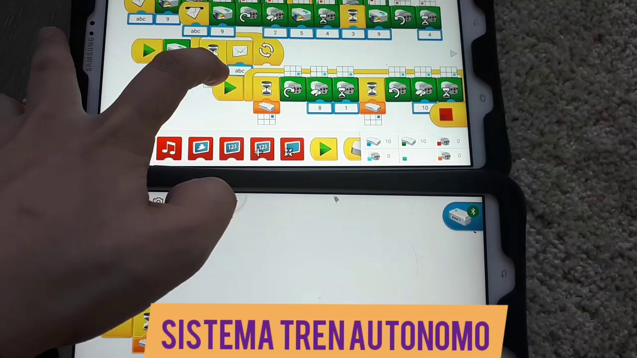 Automatic Lego Train with Wedo 2.0 to switch rails and barriers - YouTube