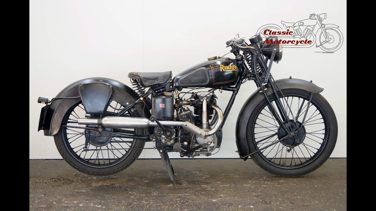 Rudge Rapid 250 Sports 1938 245cc 1 cyl ohv - starting up - YouTube