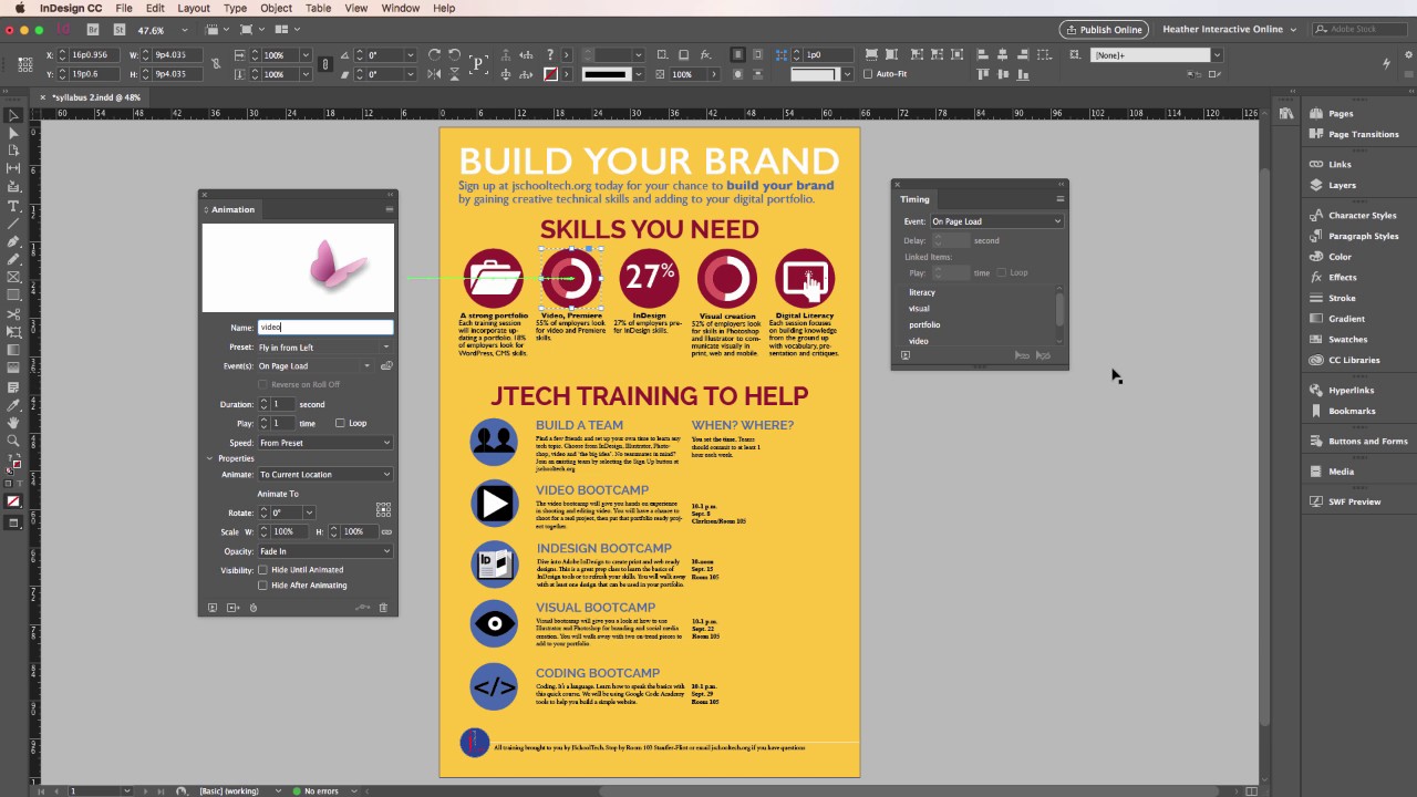 Animation in InDesign - YouTube