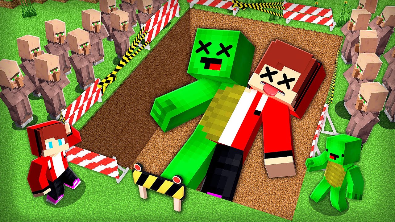 Two Heads Jj And Mikey Buried Alive In Minecraft Challenge Maizen