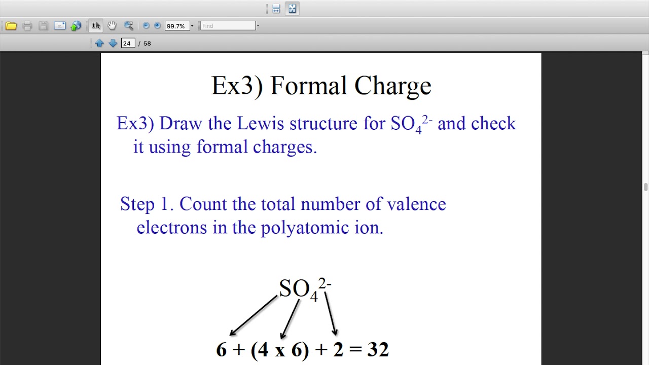 Formal Charge, Resonance and Bond Order Notes - YouTube