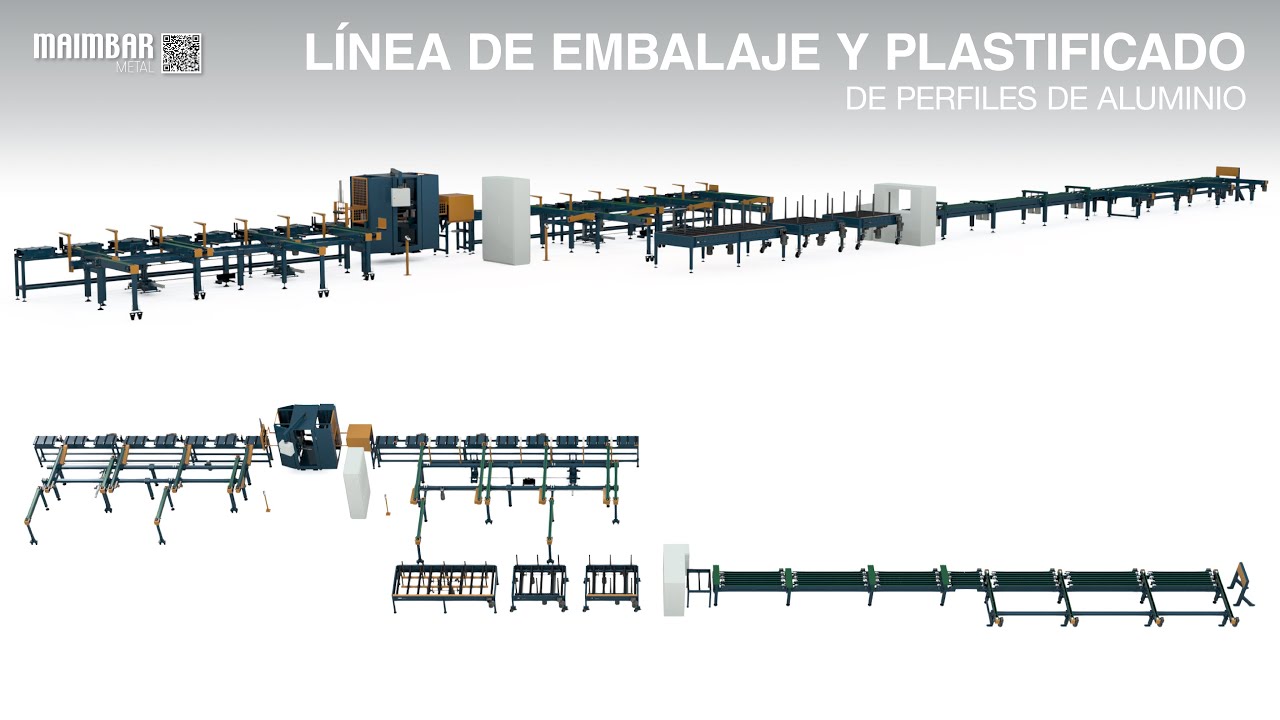 Línea de embalaje de perfiles de aluminio - YouTube