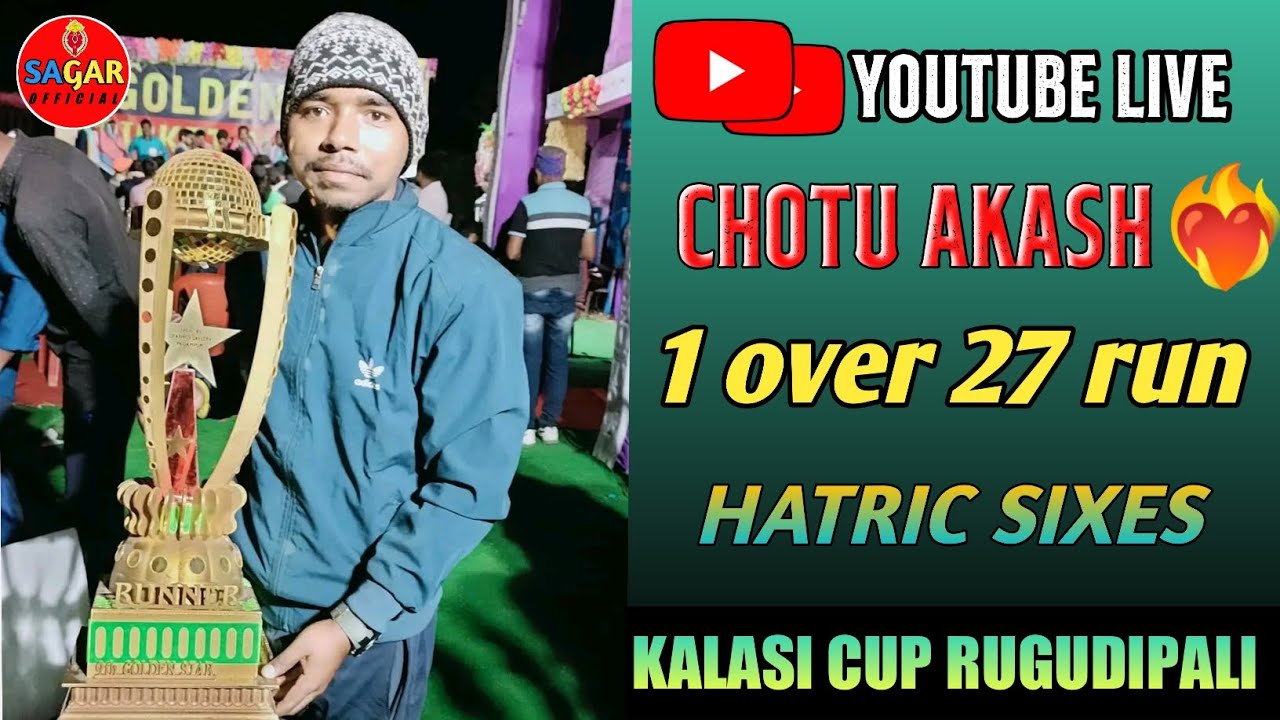 Chotu Akash Batting Against UNIT-9 Bhubaneswar 1 over 27 run | Kalasi ...