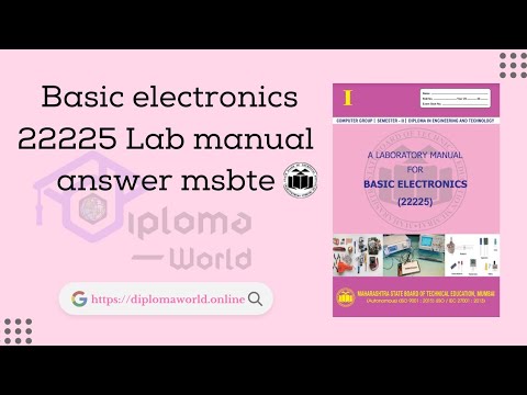 Basic electronics lab manual answer | 22225 BEC Solved manual solution msbte pdf download - YouTube