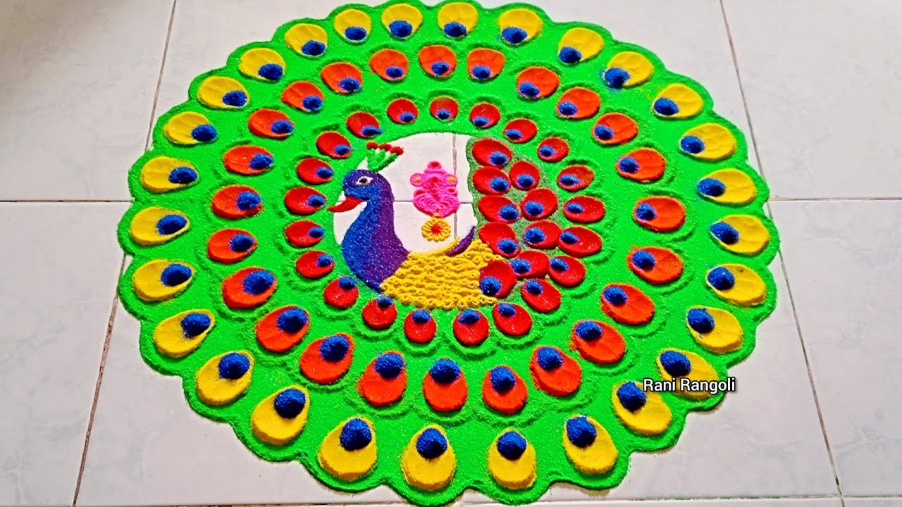गणेश चतुर्थी रांगोळी🌼🌺 | ganesh chaturthi rangoli easy | gauri pujan ...