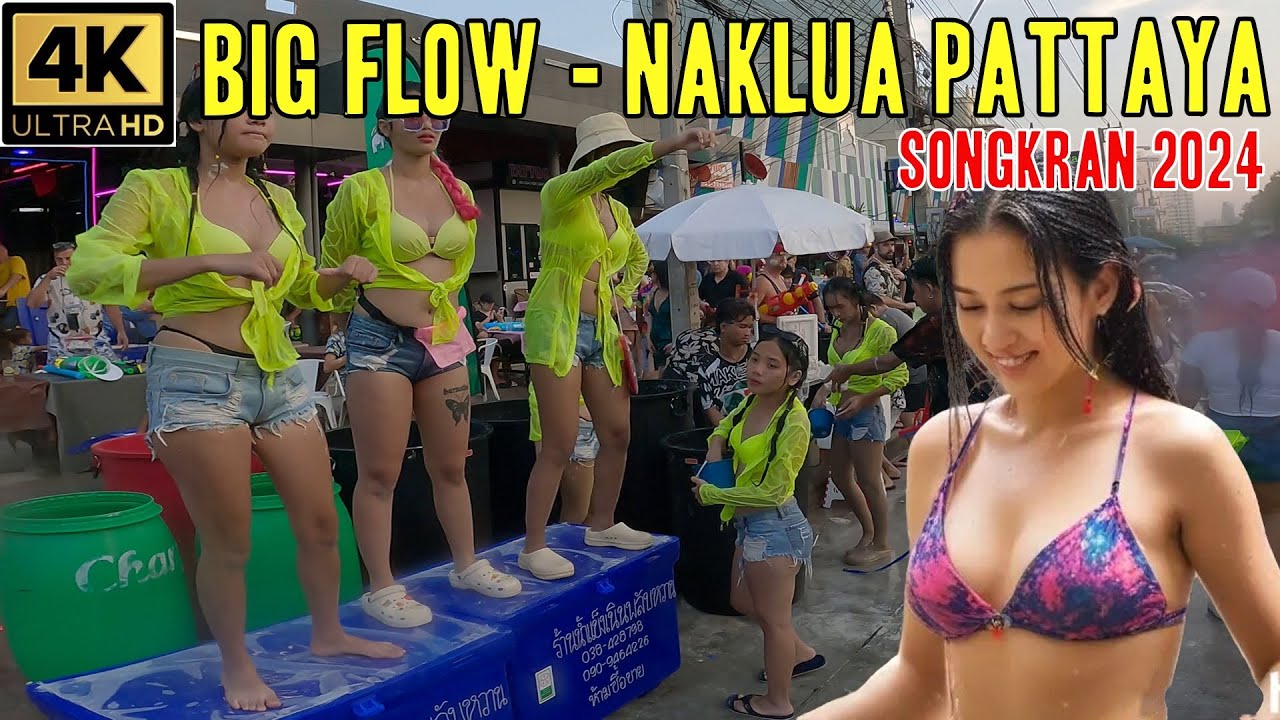 Big Flow Day at Naklua Songkran 2024 Pattaya Thailand - YouTube