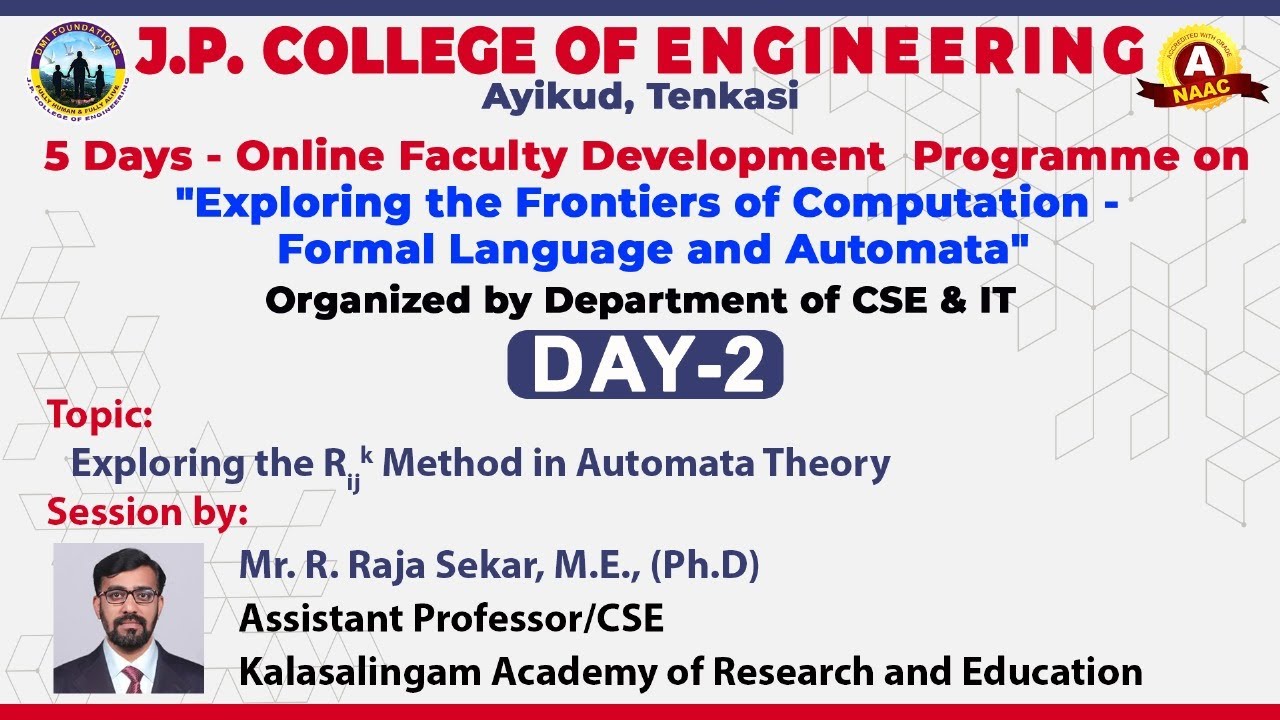 FDP - Day 2 | Exploring the Rijk Method in Automata Theory - YouTube