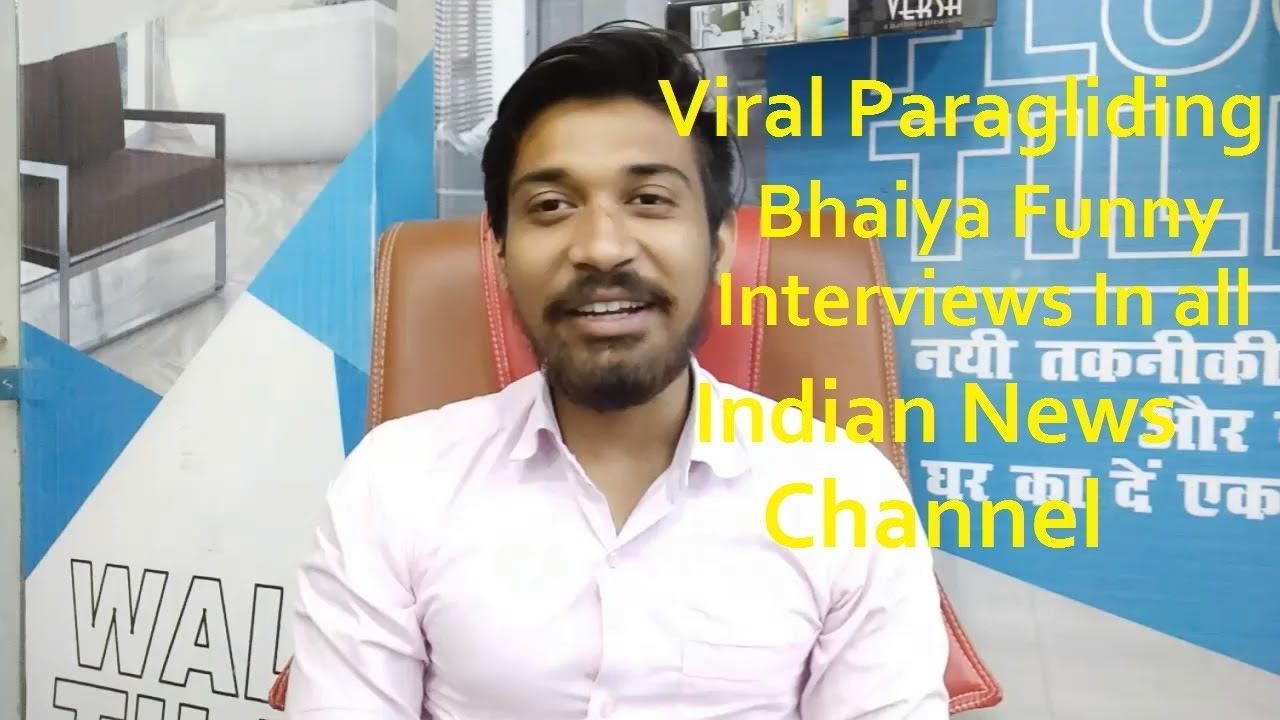 Vipin sahu paragliding wale live interview indian news - YouTube